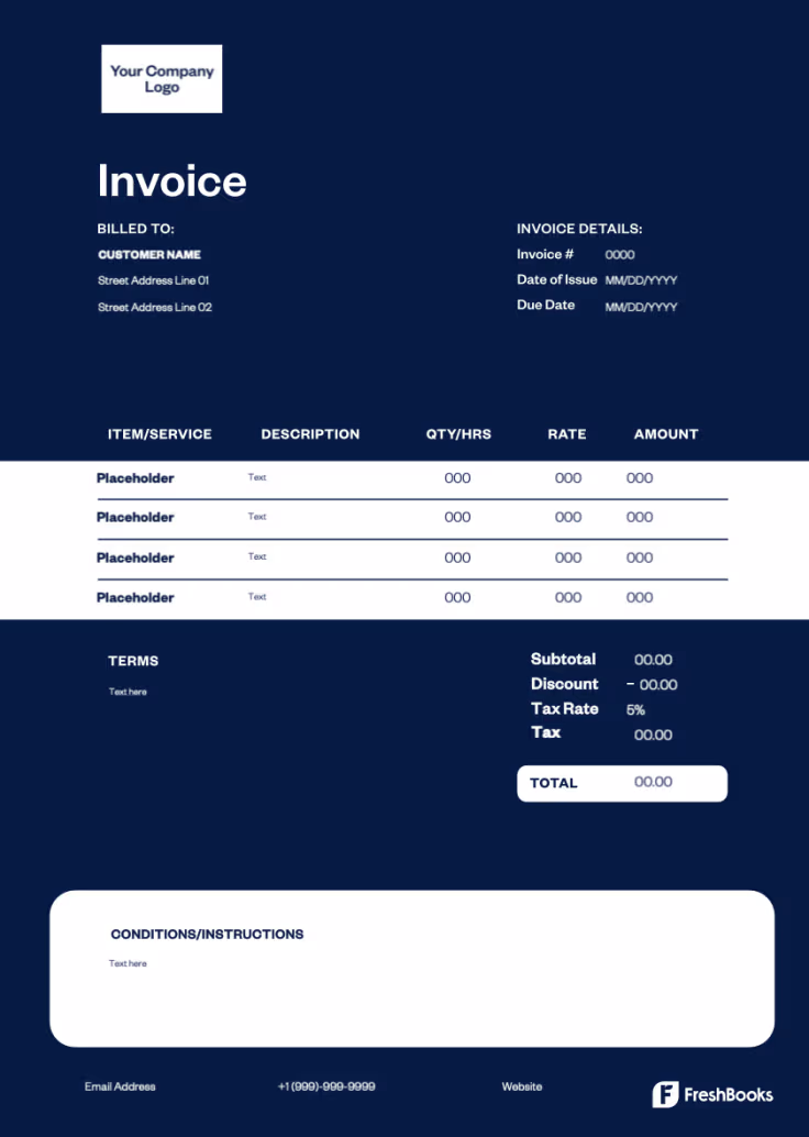Free Invoice Templates | Print or Email Invoices