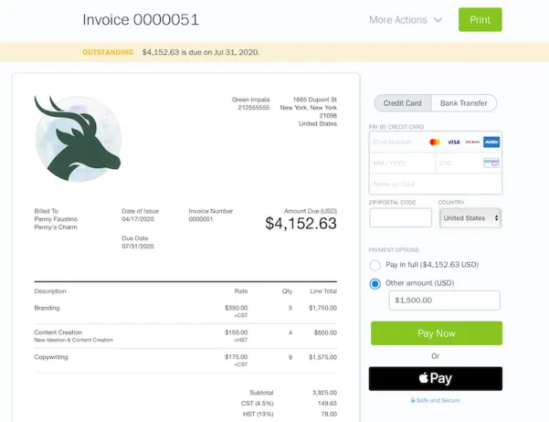 Accept a Partial Payment on Any Invoice, for Any Amount | FreshBooks Blog