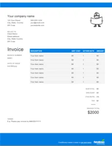 Contractor Invoice Template | Get Free Templates | FreshBooks