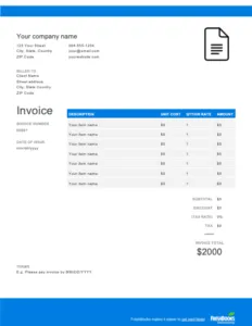 Google Docs Invoice Template | Free Download | FreshBooks