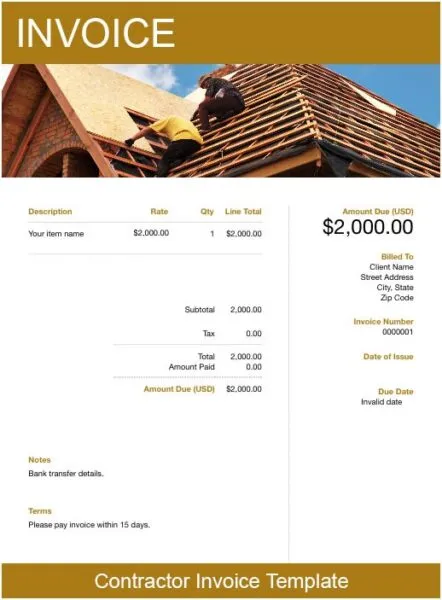 Contractor Invoice Template | Get Free Templates | FreshBooks