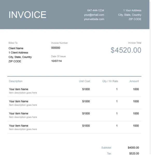 Software Invoice Template | Get 100+ Free Templates | FreshBooks