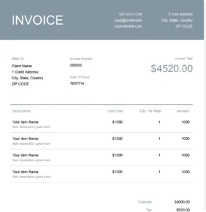 Translation Invoice Template | Get 100+ Free Templates | FreshBooks