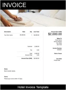 Hotel Invoice Template | Free Downloadable Templates | FreshBooks