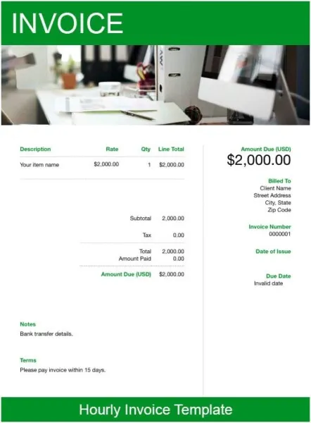 Hourly Invoice Template | Free Custom Templates | FreshBooks