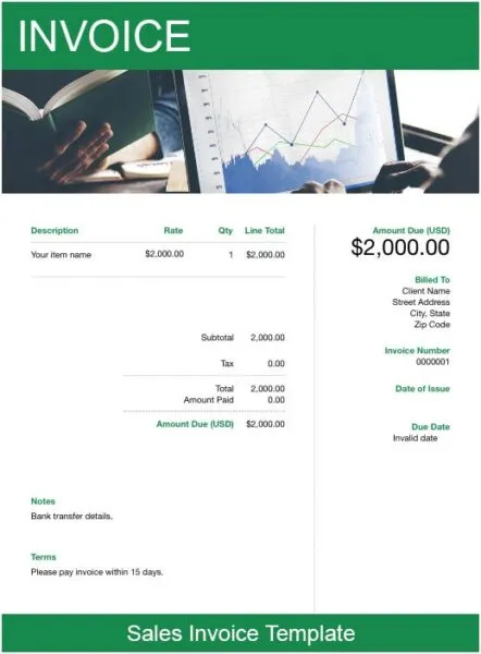 Sales Invoice Template | Free Download | FreshBooks