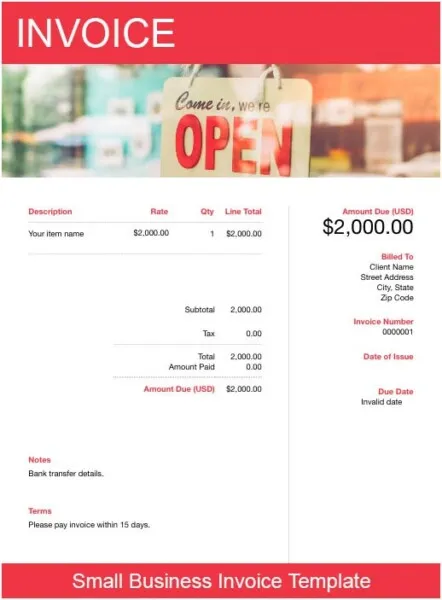 Small Business Invoice Template | Free Downloadable Templates | FreshBooks
