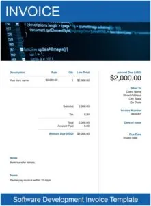 Software Invoice Template | Get 100+ Free Templates | FreshBooks