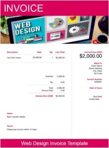 Web Design Invoice Template | Free 100+ Custom Templates | FreshBooks