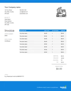 Moving Company Invoice Template | Free Custom Templates | FreshBooks