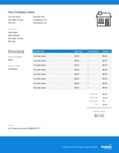 Free Roofing Invoice Template | Download Now | FreshBooks