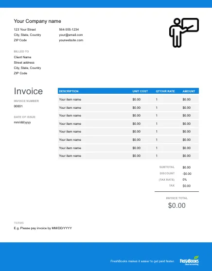 Tutor Invoice Template | Free Downloadable Templates | FreshBooks