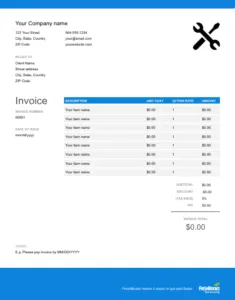Work Invoice Template | Free 100+ Downloadable Templates | FreshBooks