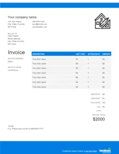 Architecture Invoice Template | Free Download | FreshBooks