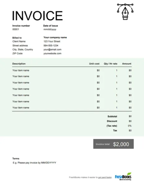 Graphic Design Invoice Template | Free Custom Templates | FreshBooks