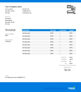 Interior Design Invoice Template | Free Download | FreshBooks