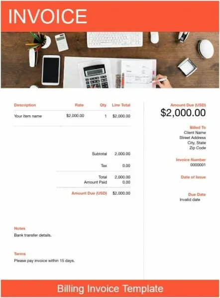 Billing Invoice Template | Free Download | FreshBooks