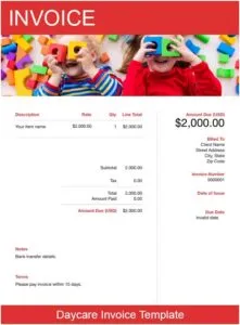 Daycare Invoice Template | Free Downloadable Templates | FreshBooks