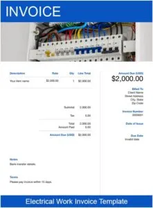 Electrician Invoice Template | Free Downloadable Templates | FreshBooks
