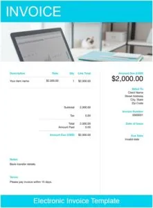 Electronic Invoice Template | Free Custom Templates | FreshBooks