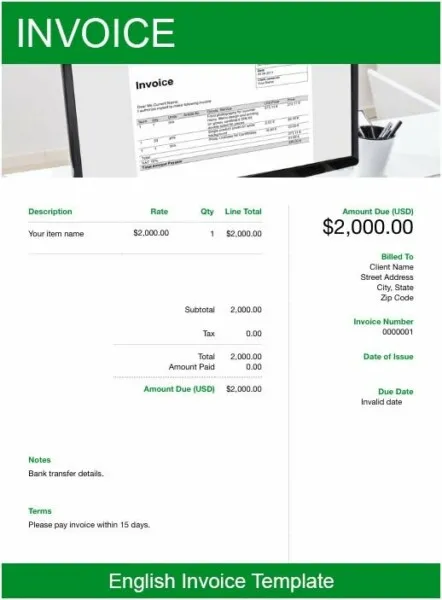 English Invoice Template | Get Free Templates | FreshBooks