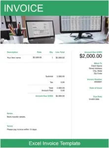 Free Excel Invoice Template | Free Downloadable Templates