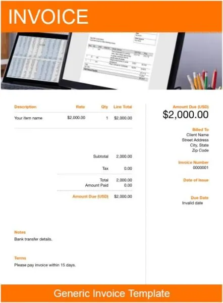 Free Generic Invoice Template | Download Now | FreshBooks