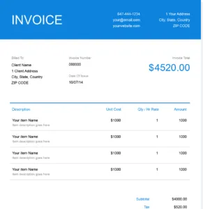 Architecture Invoice Template | Free Download | FreshBooks