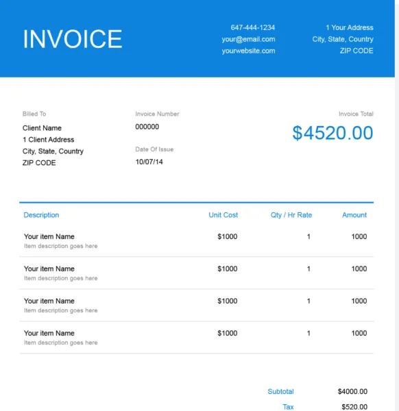 E-Commerce Invoice Templates | Free Download | FreshBooks