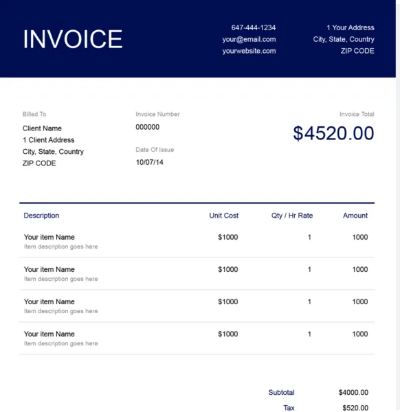 Attorney Invoice Template | Free Custom Templates | FreshBooks