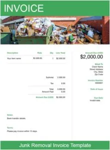Junk Removal Invoice Template | Free Downloadable Templates | FreshBooks