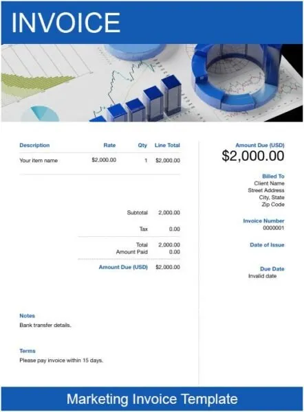 Marketing Invoice Template | Get Free Templates | FreshBooks