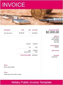 Notary Invoice Template | Free Custom Templates | FreshBooks