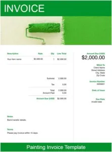 Painting Invoice Template | Get Free Templates | FreshBooks