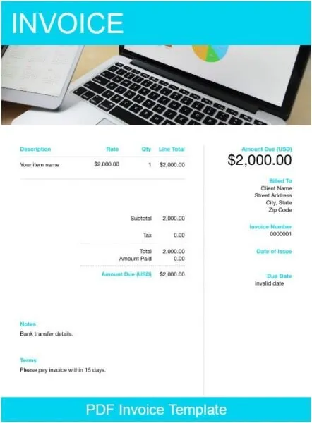 Free Invoice Template PDF | Free Download | FreshBooks