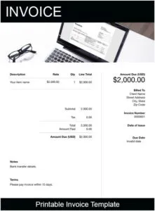Printable Invoice Templates | Free Downloadable Templates | FreshBooks