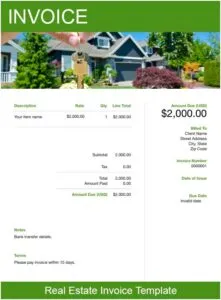 Real Estate Invoice Template | Free Downloadable Templates | FreshBooks