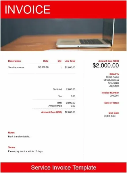 Free Services Rendered Invoice Template | Download Now | FreshBooks