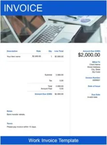 Work Invoice Template | Free 100+ Downloadable Templates | FreshBooks