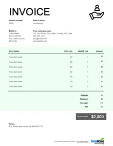 Free Services Rendered Invoice Template | Download Now | FreshBooks