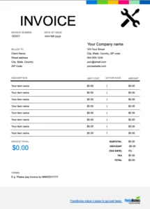Work Invoice Template | Free 100+ Downloadable Templates | FreshBooks