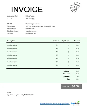 Invoice Templates Gallery | Free Download | FreshBooks
