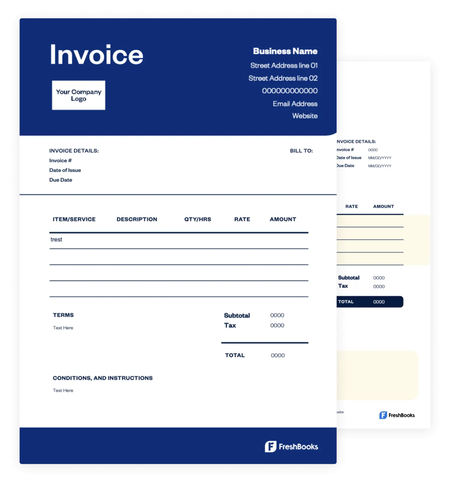 Free Google Sheets Invoice Template - FreshBooks