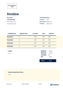 Photography Invoice Templates: Download in Word & Docs