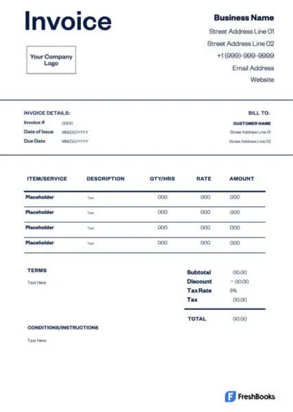 Services Rendered Invoice Templates | Free Download
