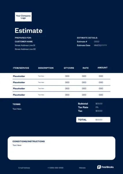 Free Flooring Estimate Template | FreshBooks
