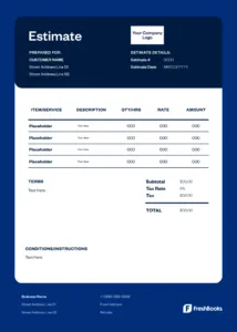 Free Handyman Estimate Template | FreshBooks